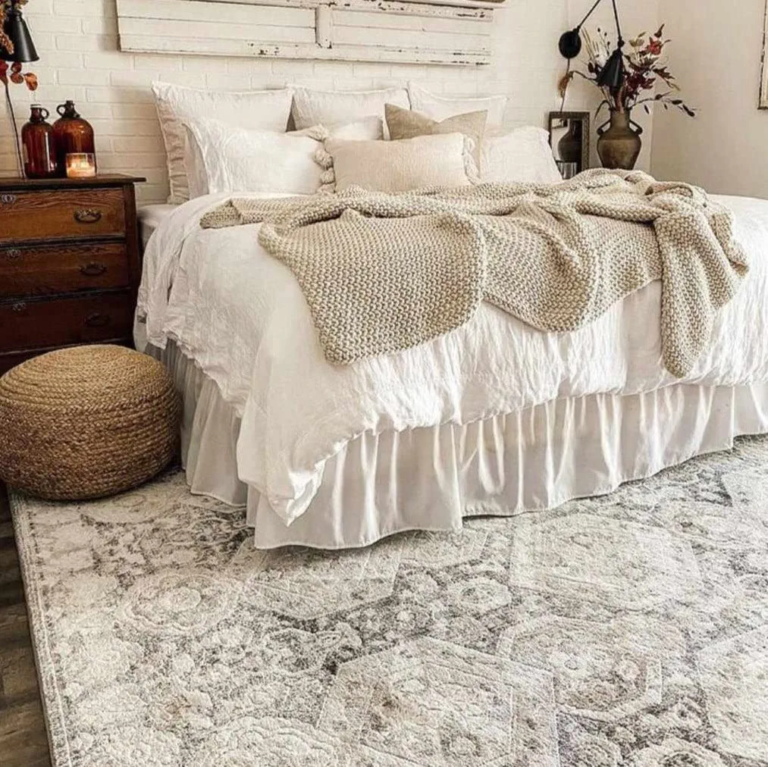 Bedroom Rug Placement: 4 Ways To Style Rugs Under Bed - Rugs & Pads For ...